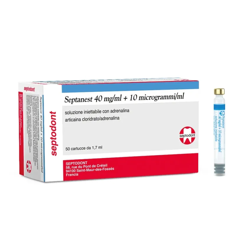 SEPTANEST 40MG/ML + 10MCG/ML ADRENALINA 50 TBF | Umbra