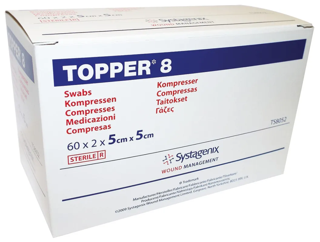 TOPPER 8 GARZA STERILE 5X5CM. 120PZ. | Umbra